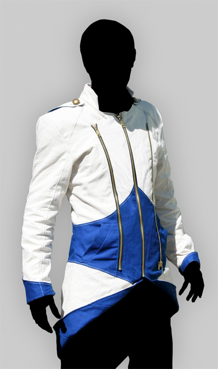 Assassins Creed Iii Connor Blue And White Jacket Cosplay Costume